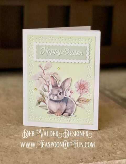 Teaspoon-of-Fun-Deb-Valder-paper-roses-Happy-Easter-memories-embossed ...